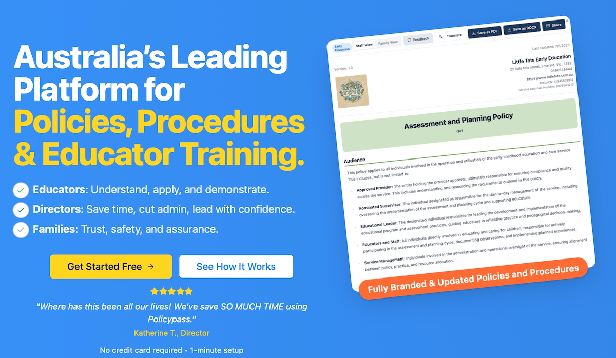 Policypass - Childcare Policy, Training & Compliance